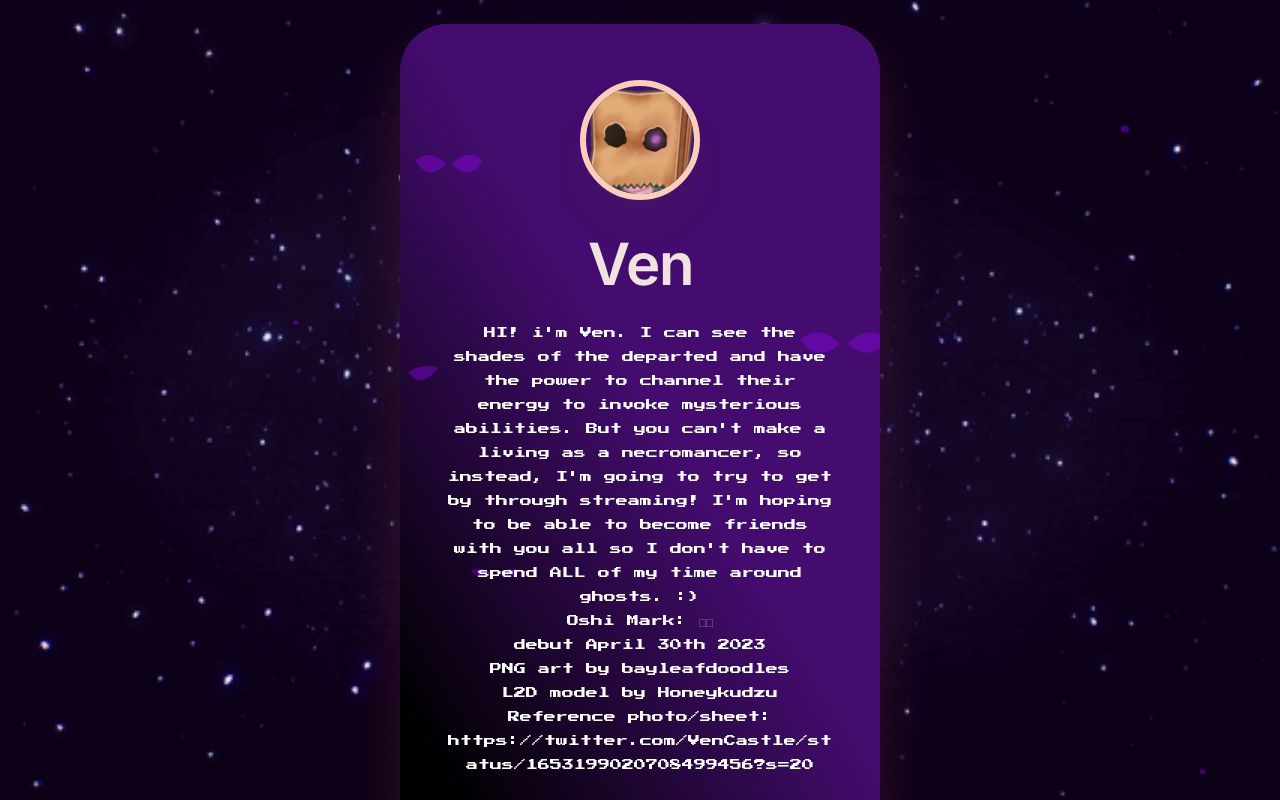 Ven's Card